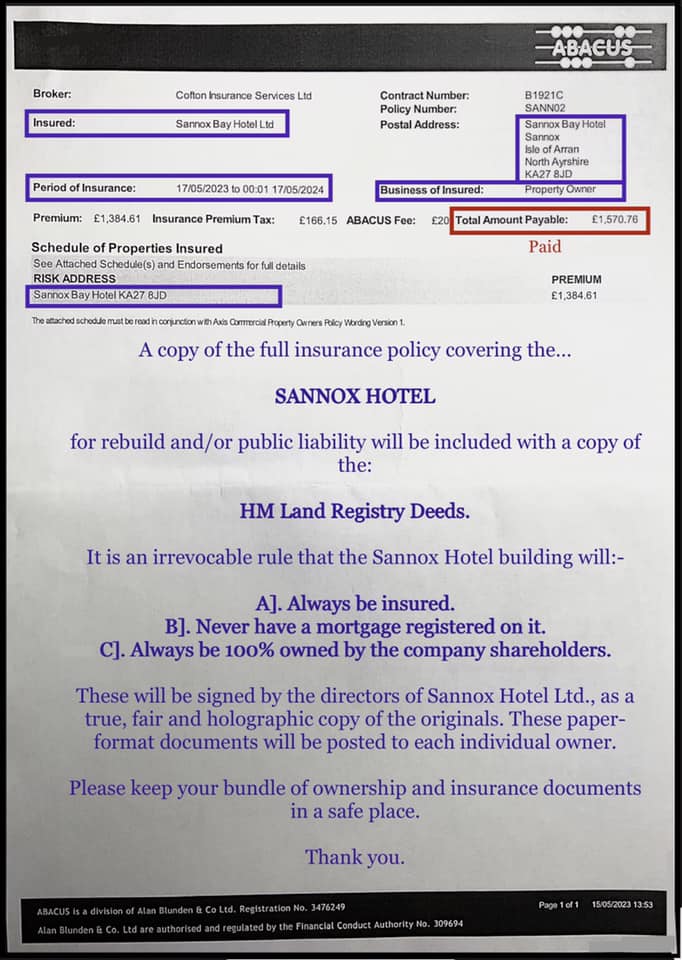 Sannox Hotel Buildings Insurance | Hotel Room Ownership